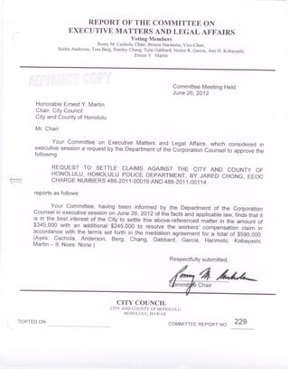 Jared chong settlement | PDF