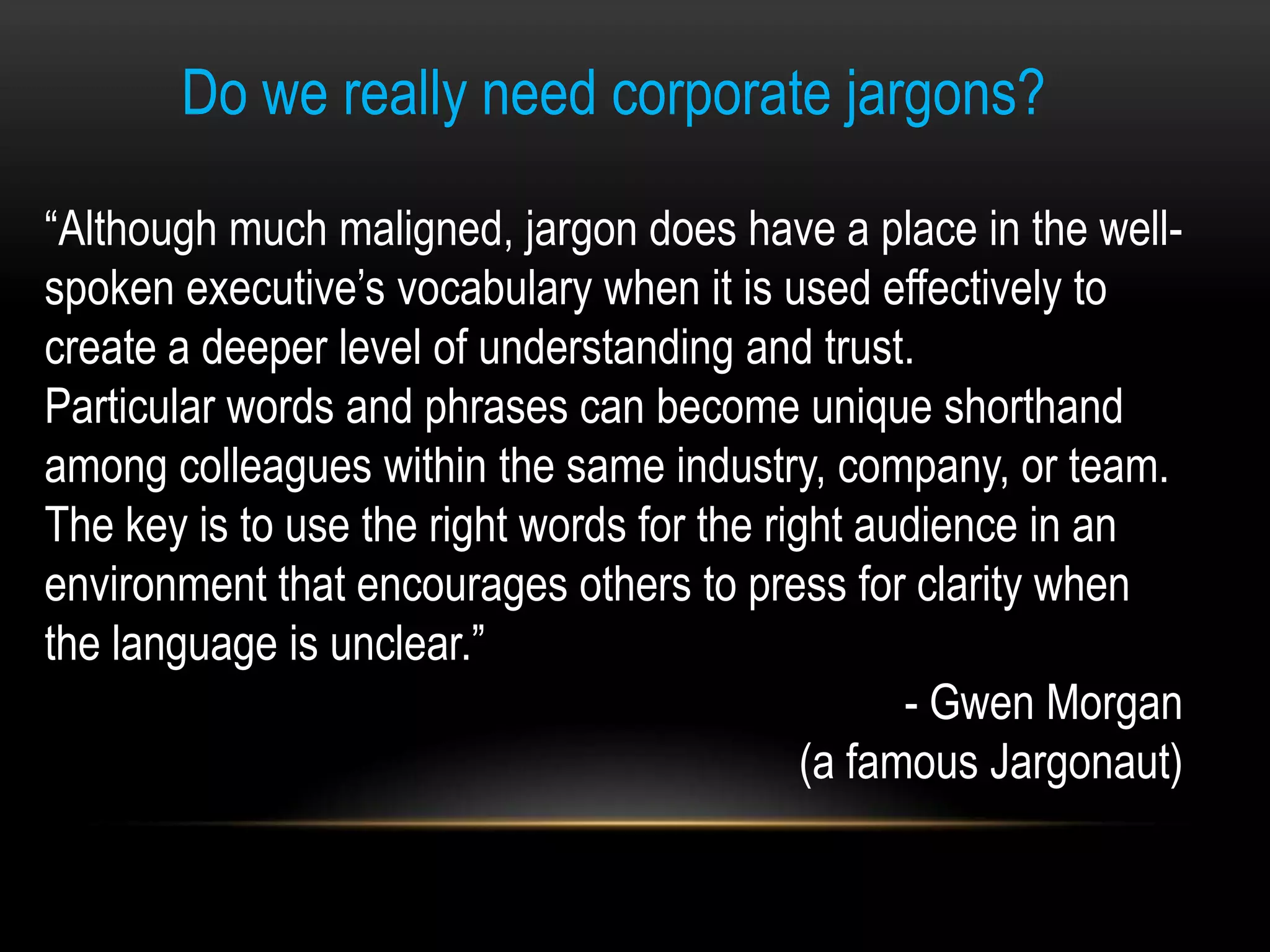 Jargons | PPTX