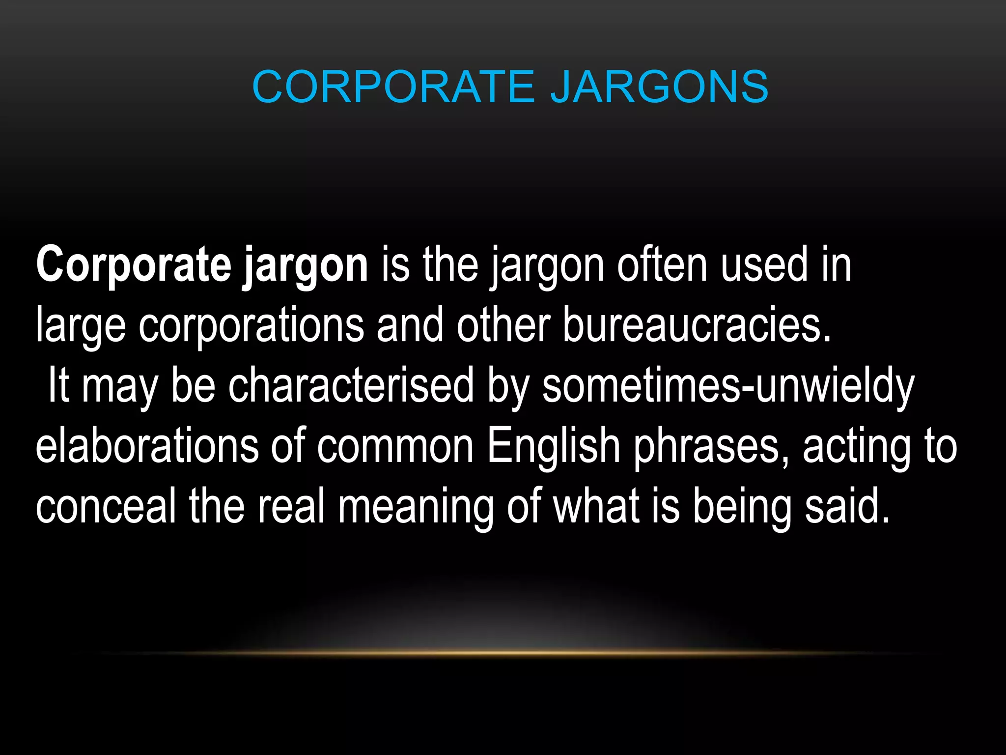 Jargons | PPTX