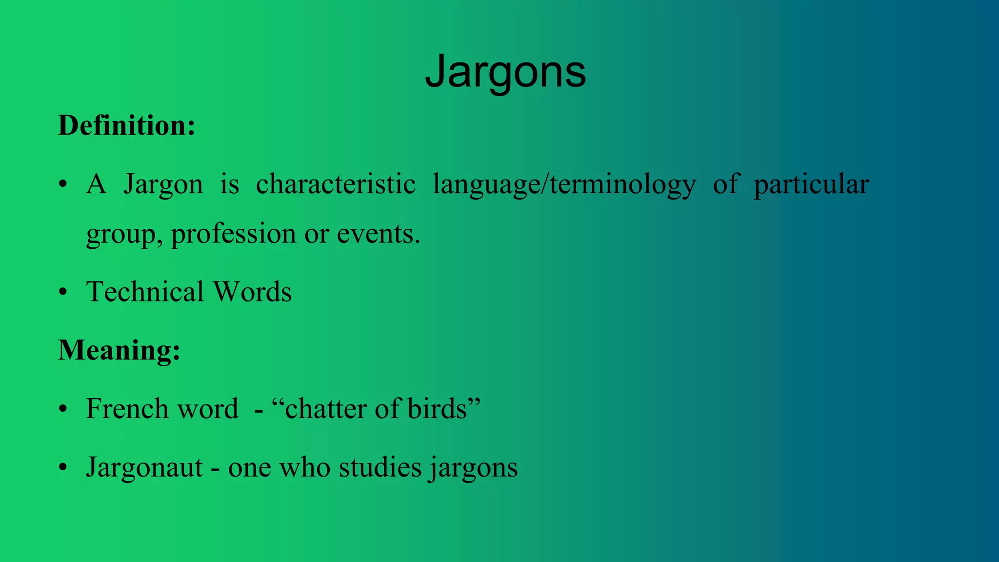 Jargons and ambiguities | PPTX