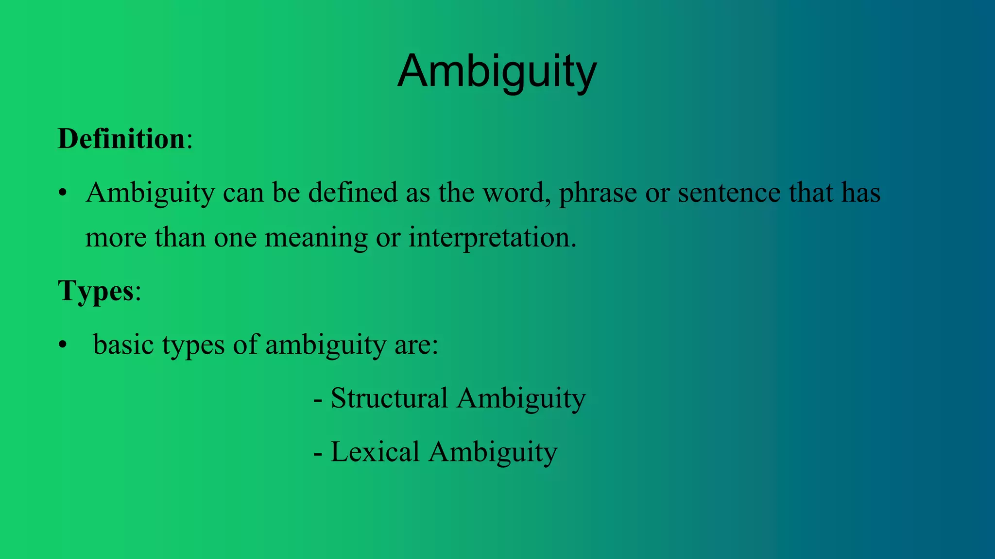 Jargons and ambiguities | PPTX