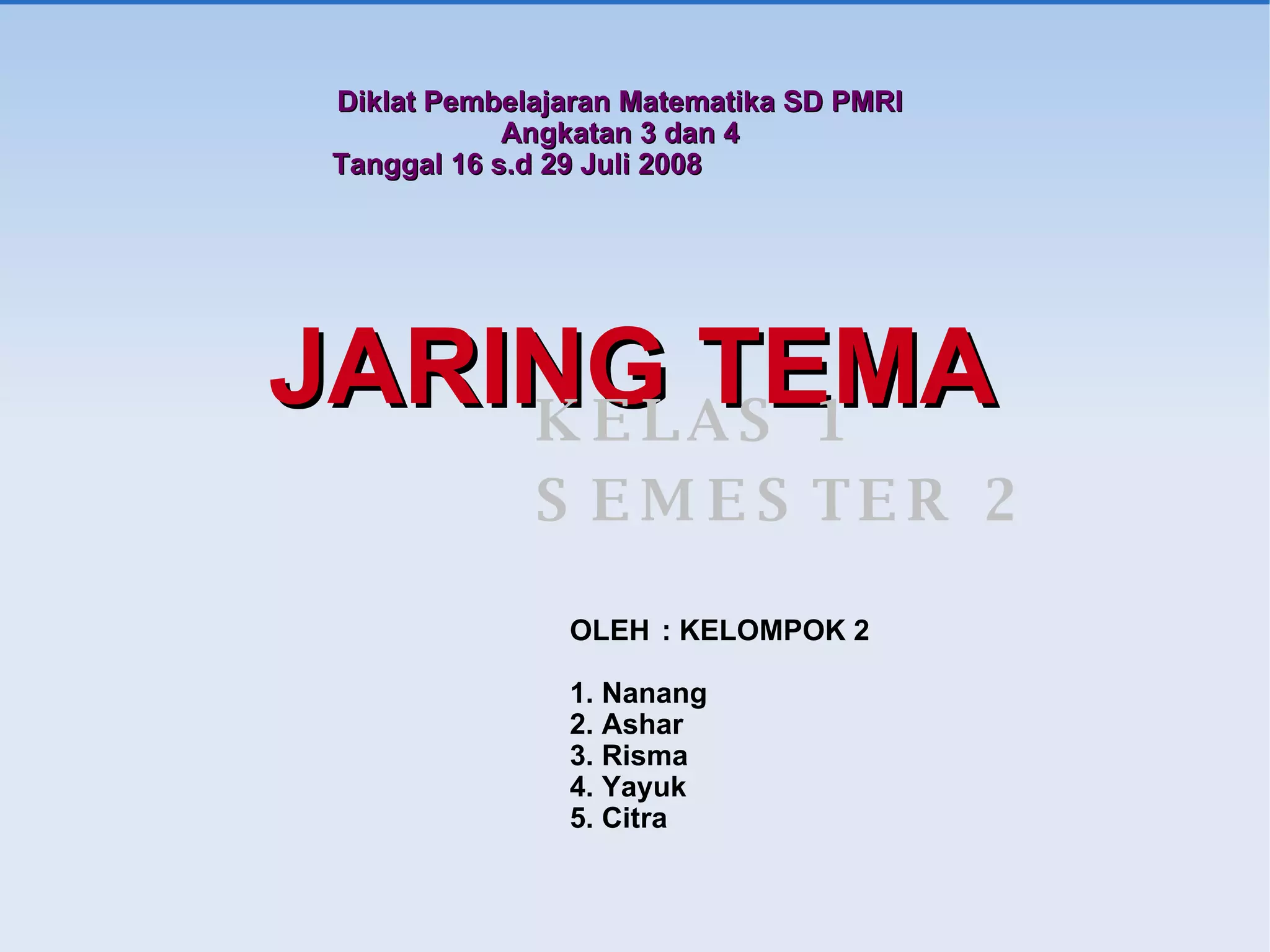 Jaring Tema 2 | PPT