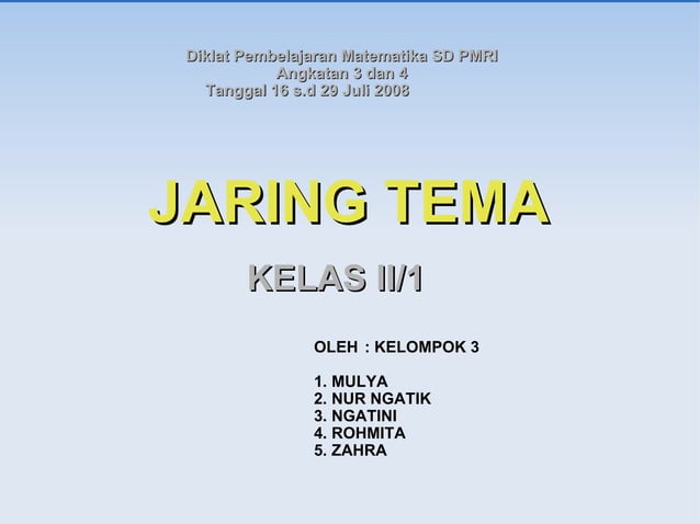 Jaring Tema 3 | PPT