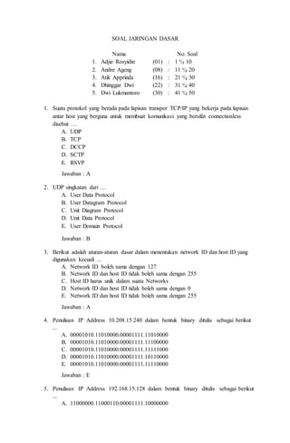 Jaringan dasar | DOCX