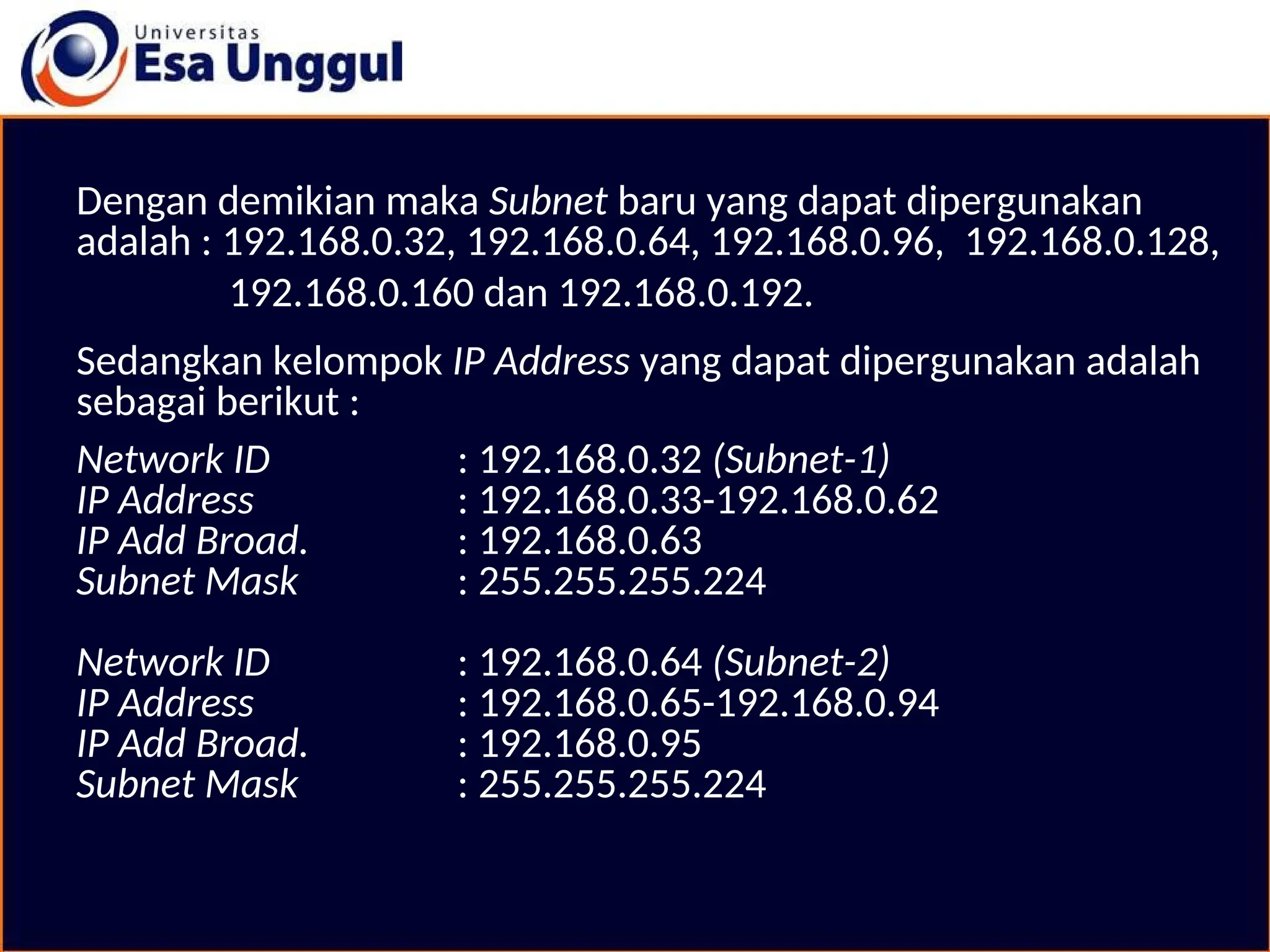 Jaringan Komputer (Subnetting) Kelas XI Fase F | PPT