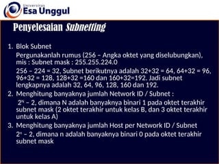 Jaringan Komputer (Subnetting) Kelas XI Fase F | PPT
