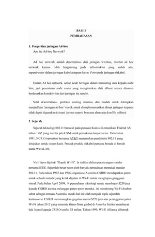 Jaringan ad hoc | PDF