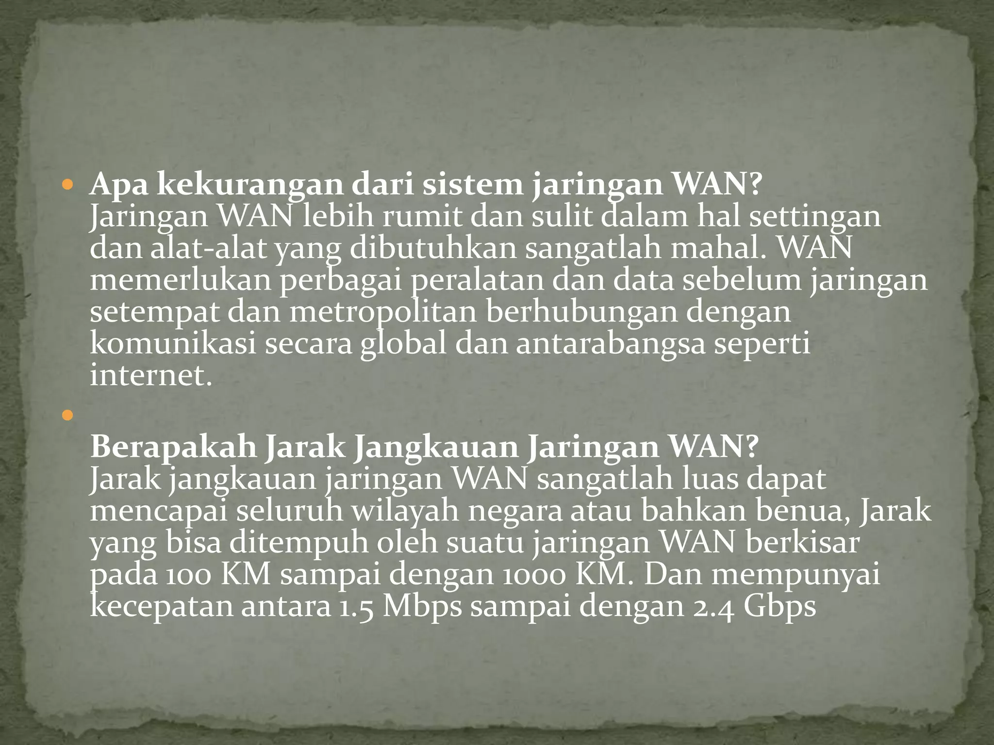 Jaringan berbasis wan | PPTX