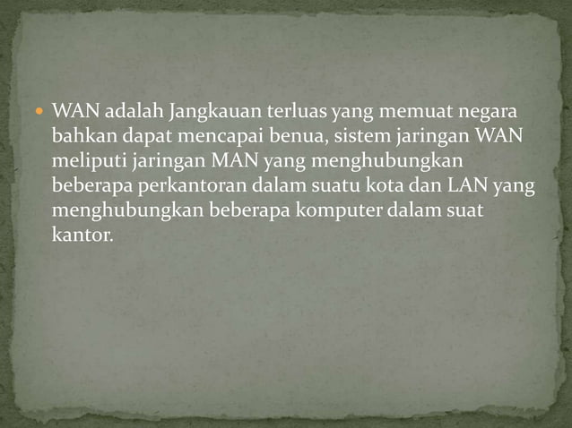 Jaringan berbasis wan | PPTX