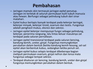 Jaringan epitel | PPTX