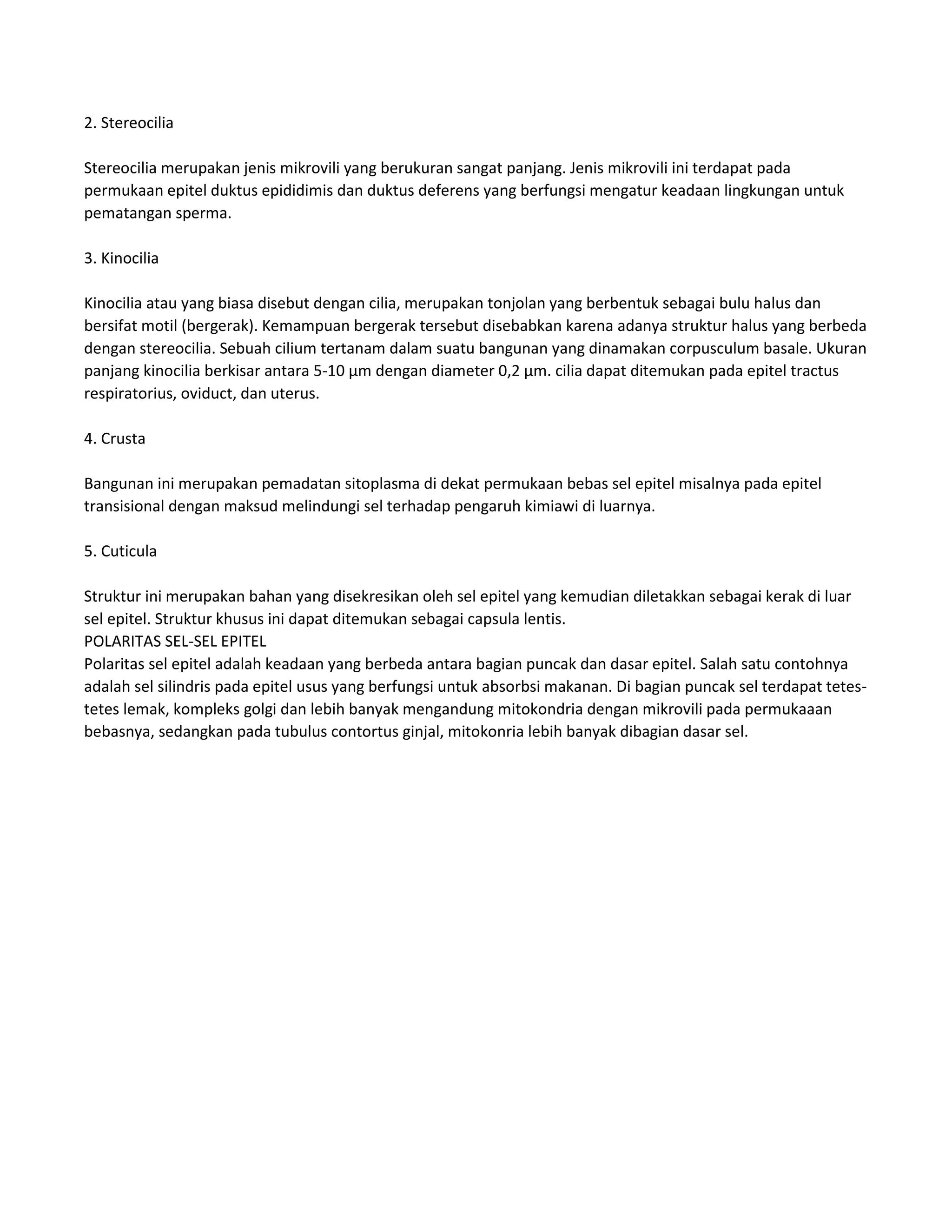 Jaringan epitel | DOCX