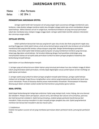 Jaringan epitel | PDF