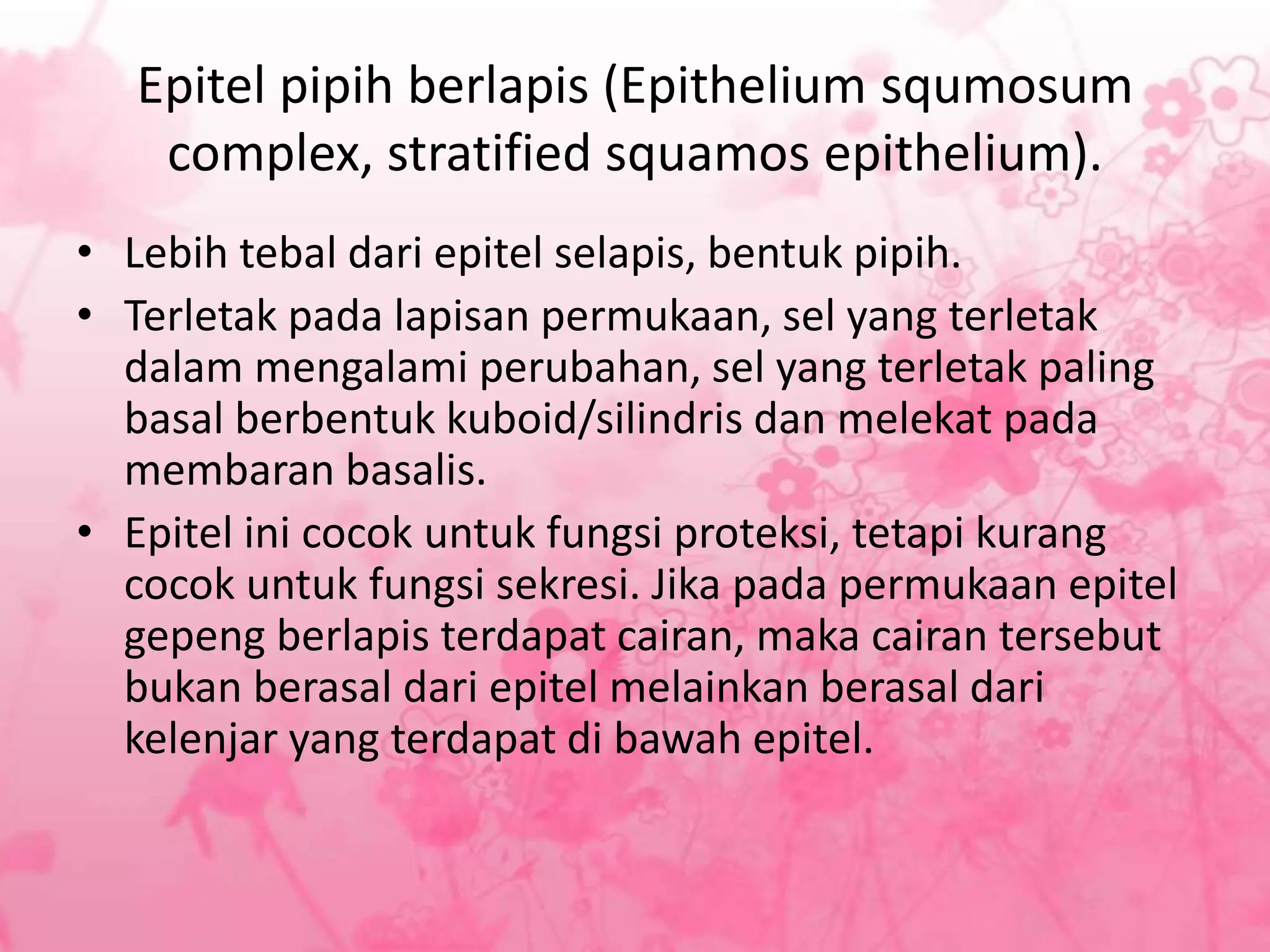 Jaringan Epitel | PPTX