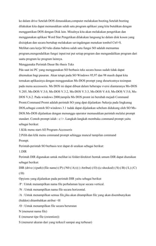 Jaringan gui dan teks | DOCX