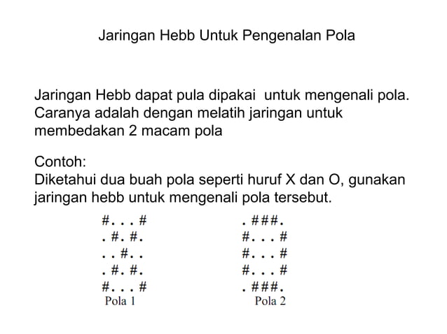 Jaringan hebb | PPT