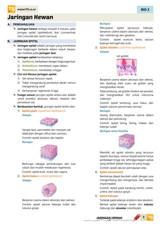 MATERI Jaringan hewan KELAS XI SMA | PDF