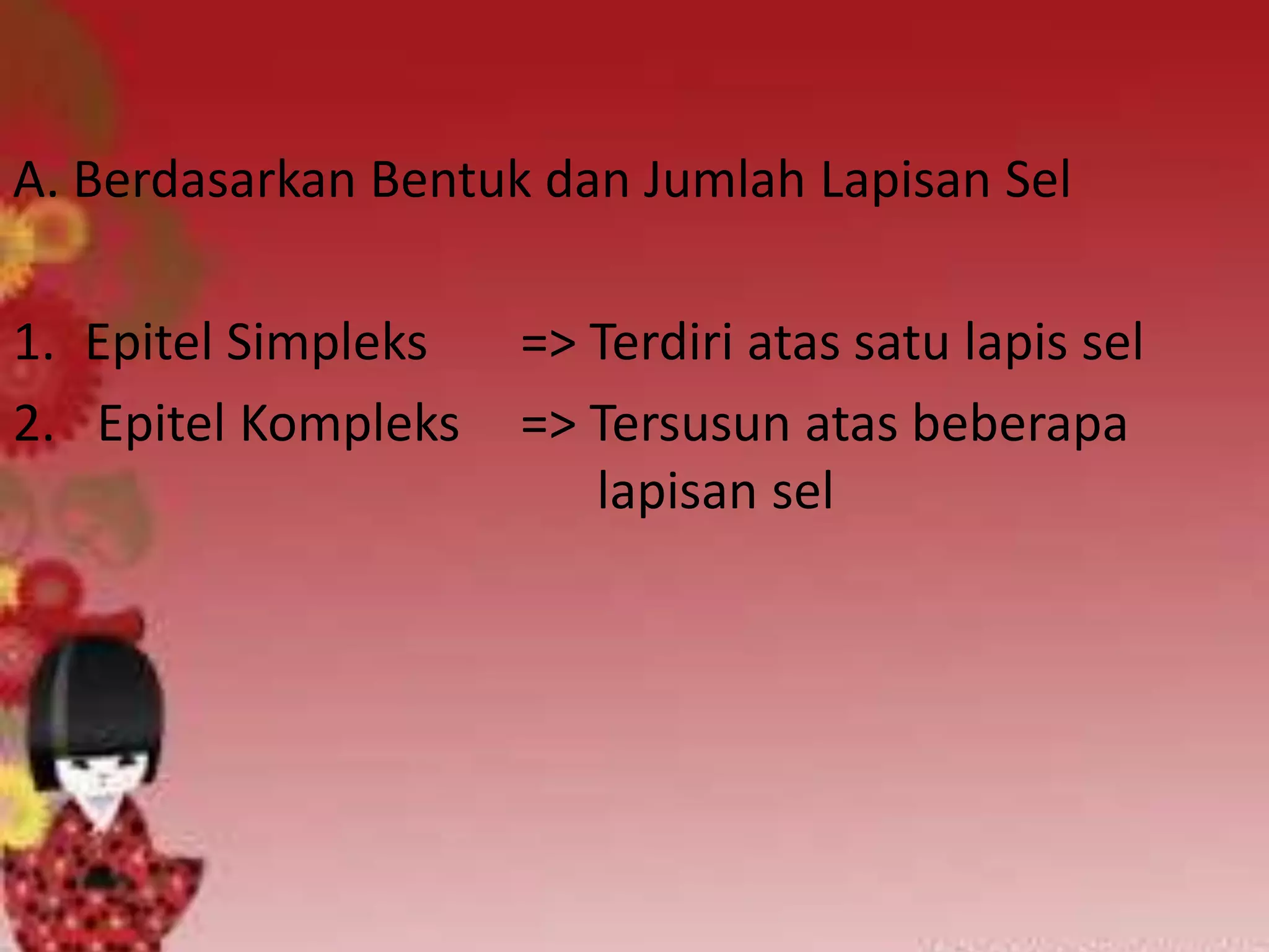 Jaringan hewan vertebrata (jaringan epitel) | PPTX