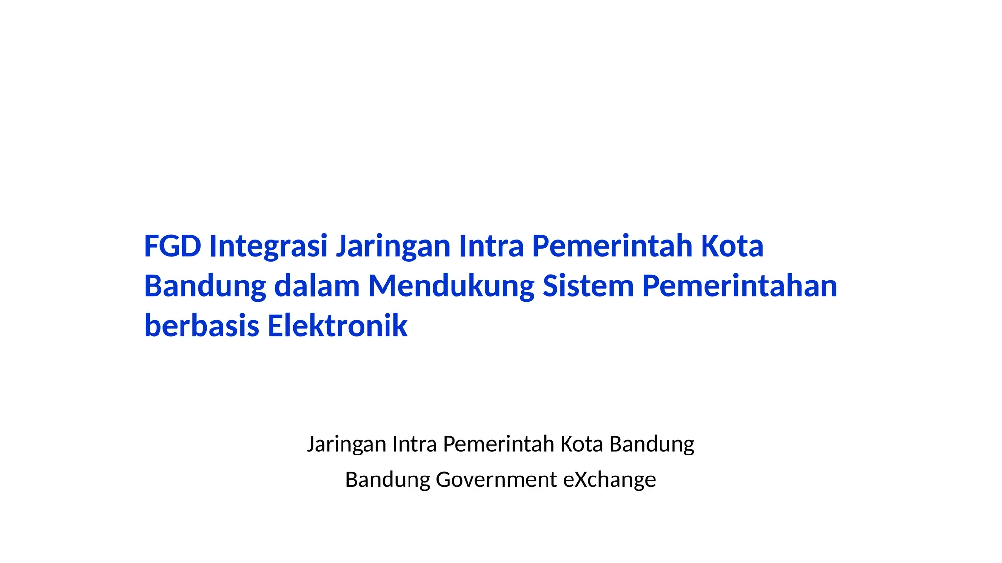 Implementasi Jaringan Intra Pemerintah Kota Bandung | PPTX