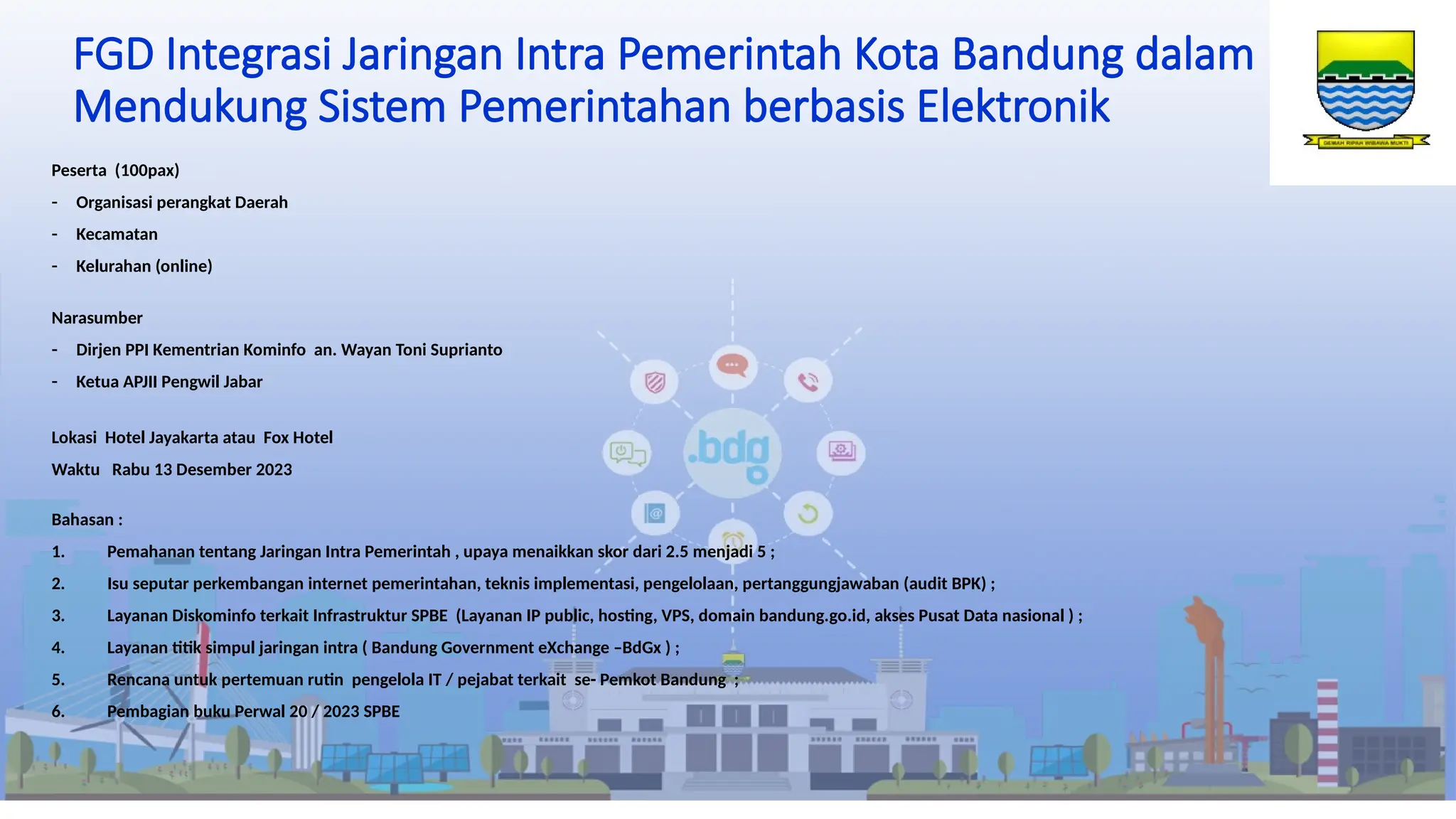 Implementasi Jaringan Intra Pemerintah Kota Bandung | PPTX
