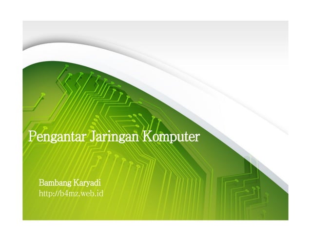 Pengantar Jaringan komputer | PPT