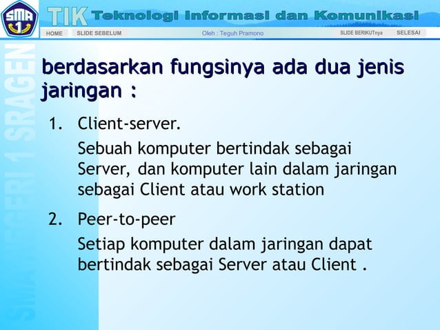 Jaringan Lokal LAN pada titik aplikasi komputer | PPT