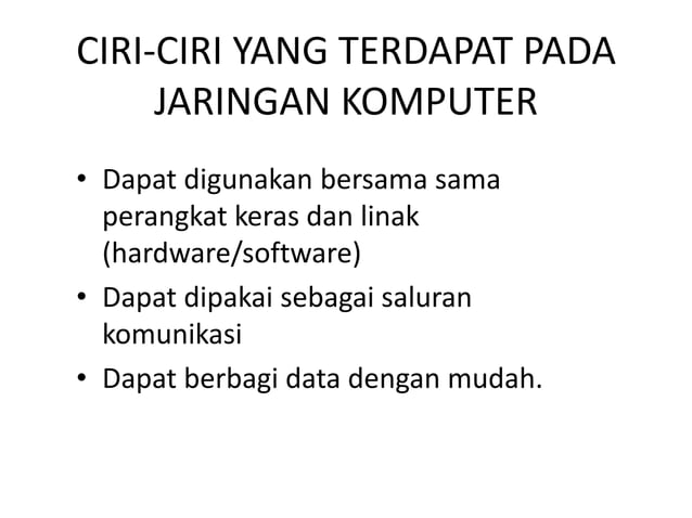Jaringan (network) | PPT