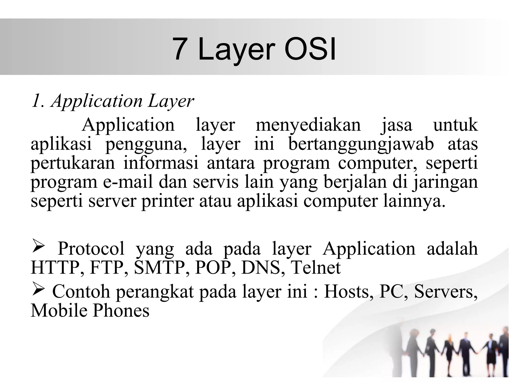 JARINGAN NIRKABEL ( 7 LAYER OSI ) | PPT