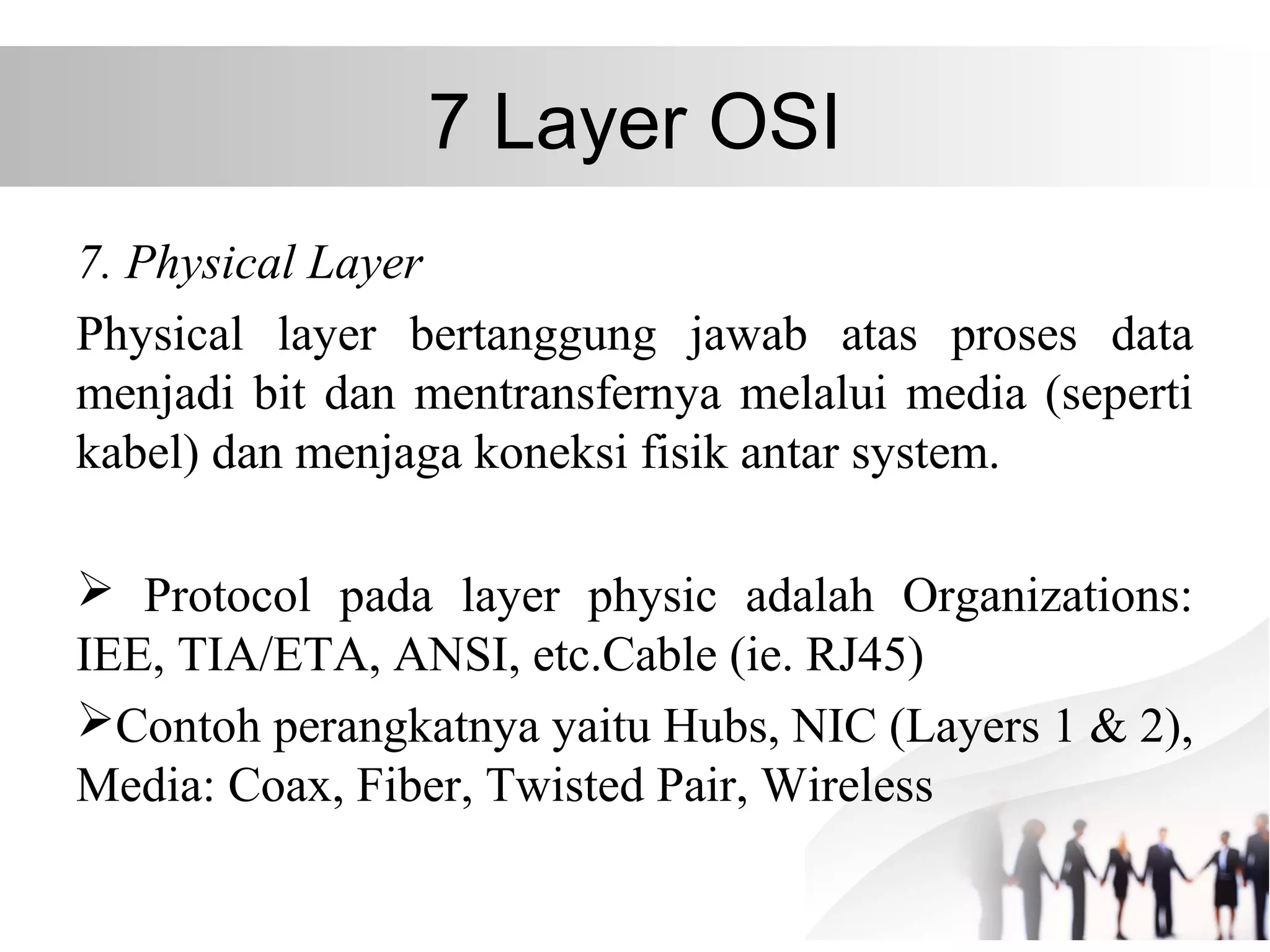 JARINGAN NIRKABEL ( 7 LAYER OSI ) | PPT