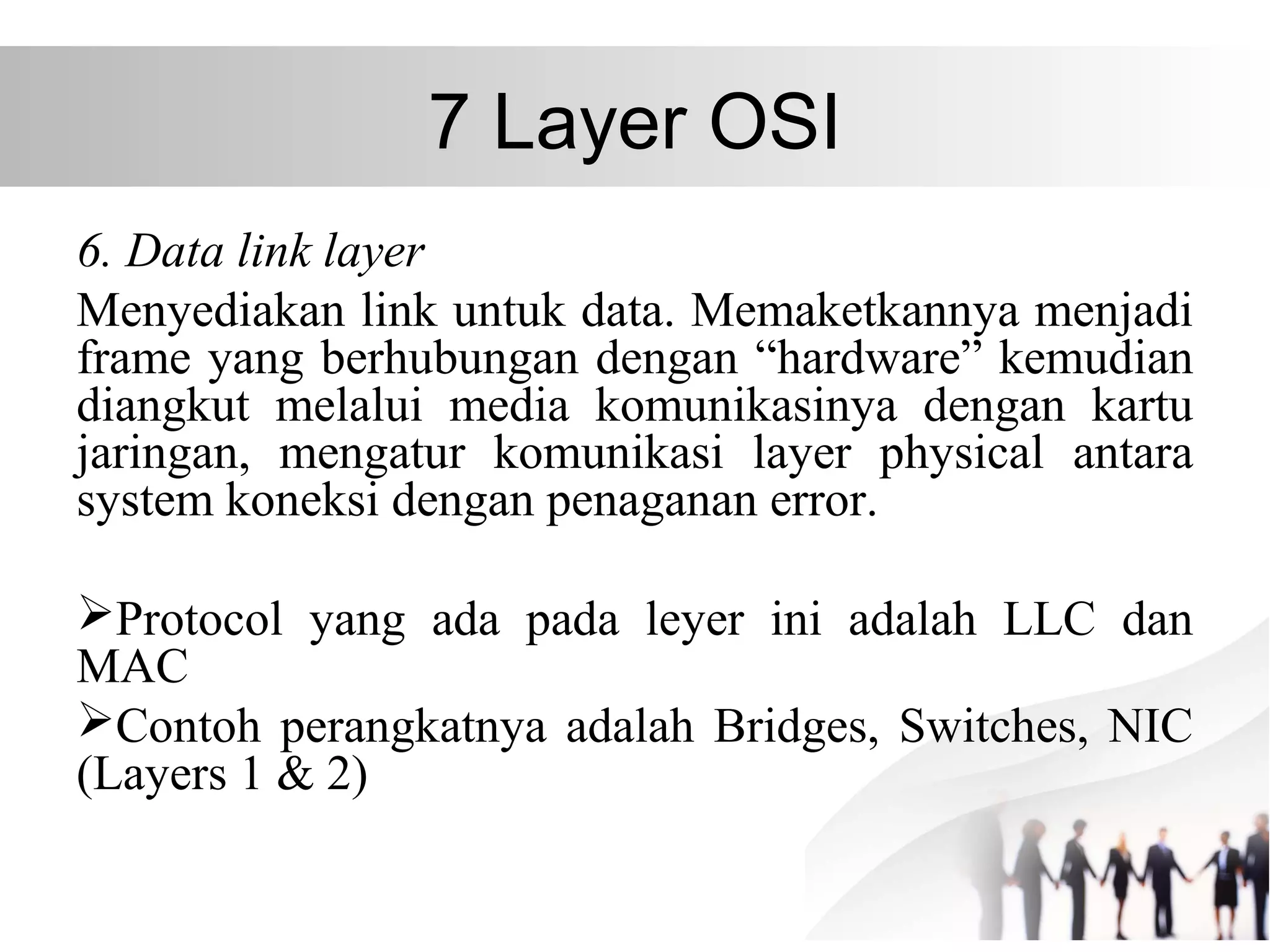 JARINGAN NIRKABEL ( 7 LAYER OSI ) | PPT