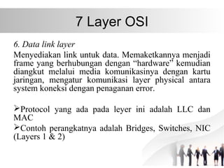 JARINGAN NIRKABEL ( 7 LAYER OSI ) | PPT