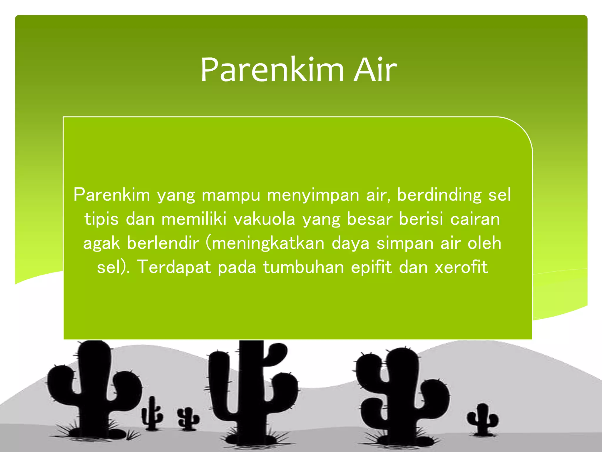 Jaringan parenkim | PPTX