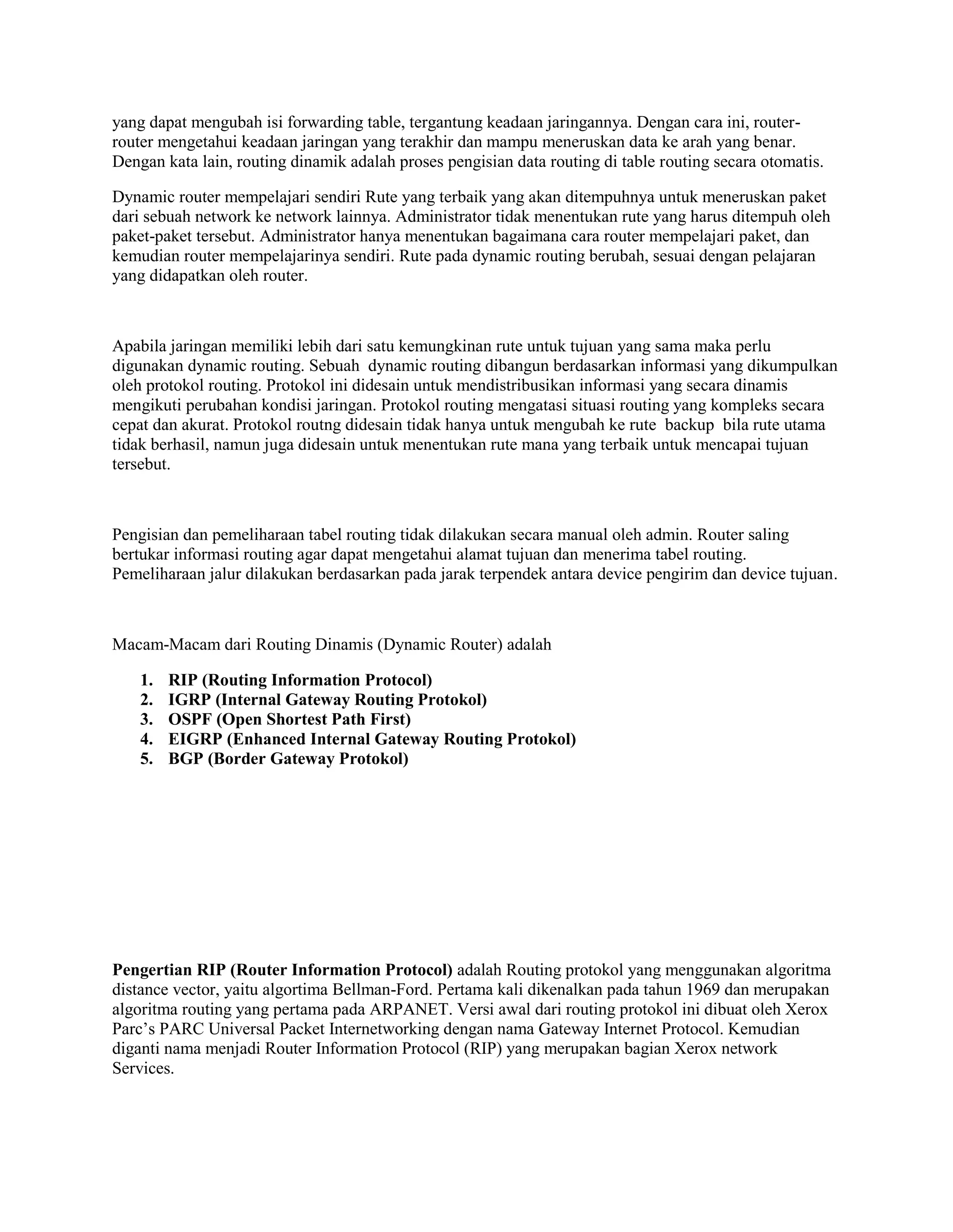 Routing Dynamic dan Routing Static, pengertian, perbedaan , contoh, dan ...