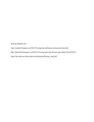 Routing Dynamic dan Routing Static, pengertian, perbedaan , contoh, dan ...