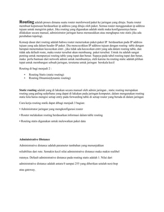 Routing Dynamic dan Routing Static, pengertian, perbedaan , contoh, dan ...