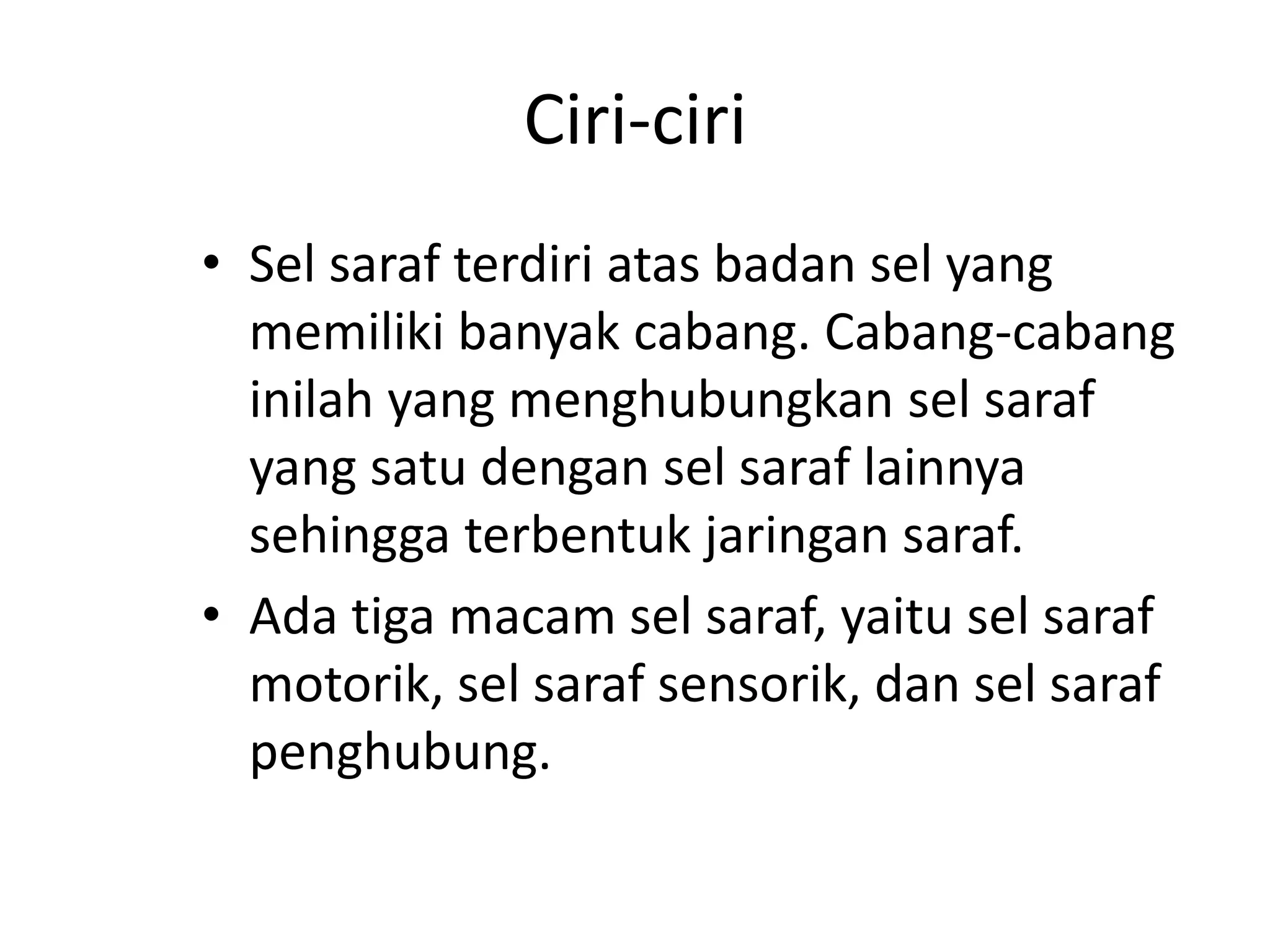 Jaringan saraf pada hewan | PPTX