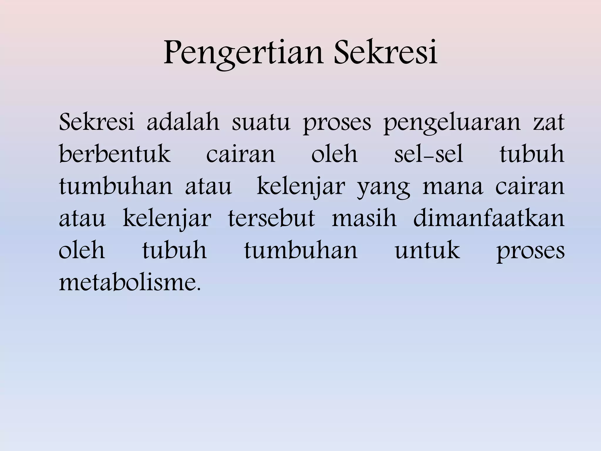 Sekresi | PPTX