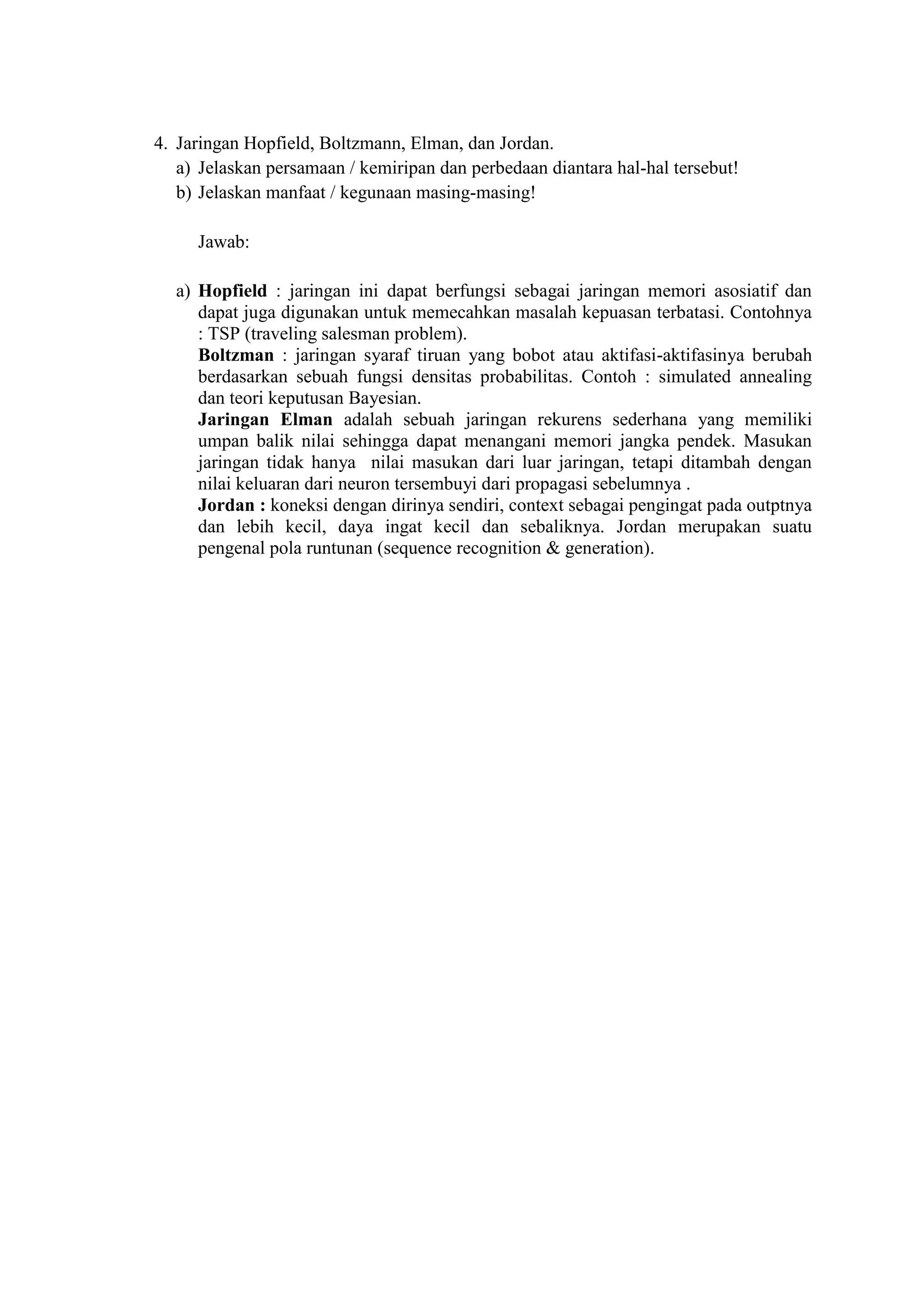 Jaringan syaraf tiruan uas docs | PDF