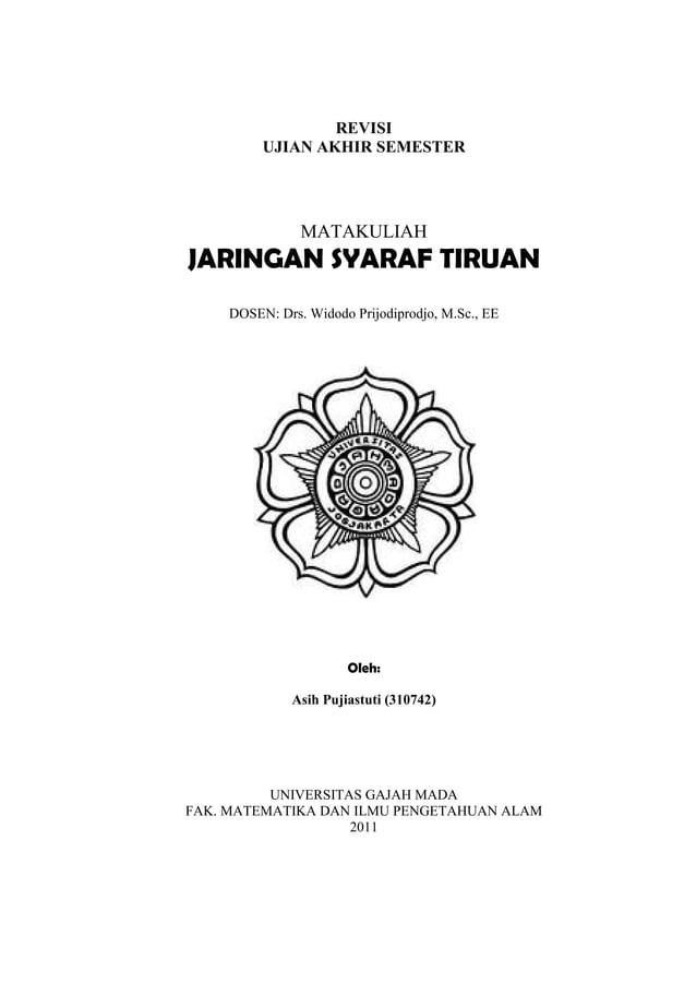 Jaringan syaraf tiruan uas docs | PDF
