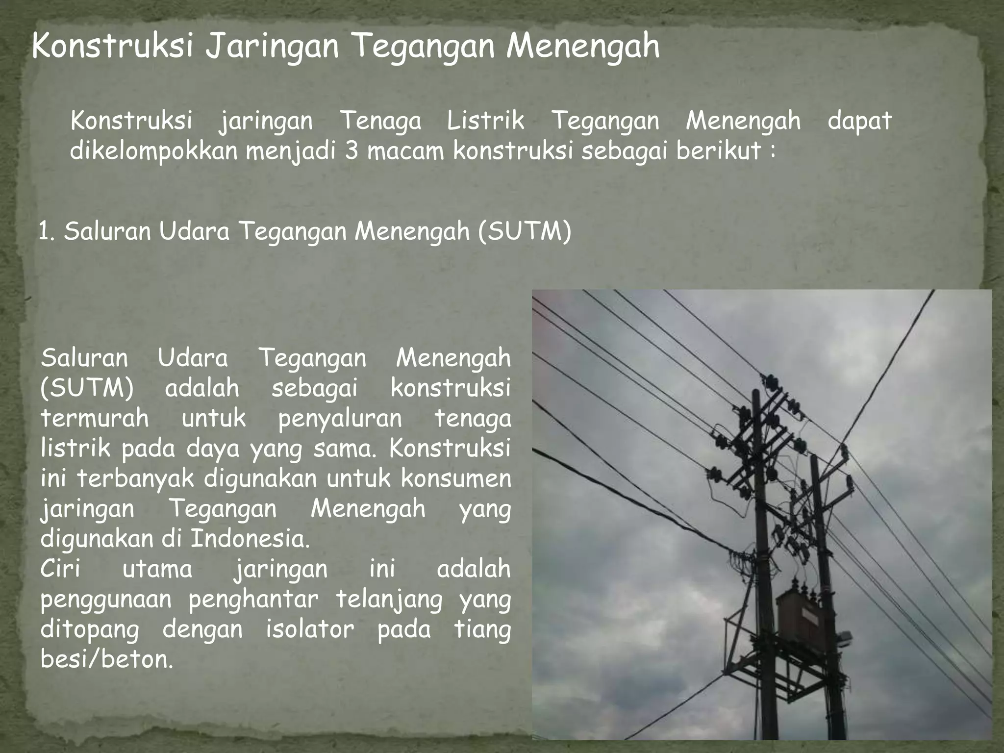 Jaringan tegangan menengah | PPTX