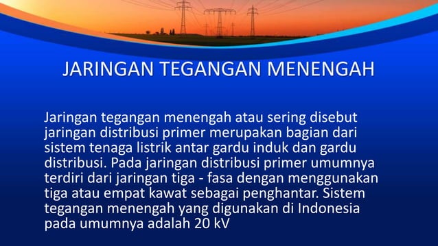 SALURAN TEGANGAN MENENGAH | PPTX