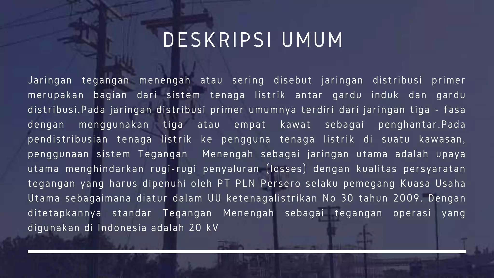 JARINGAN TEGANGAN MENENGAH | PPTX