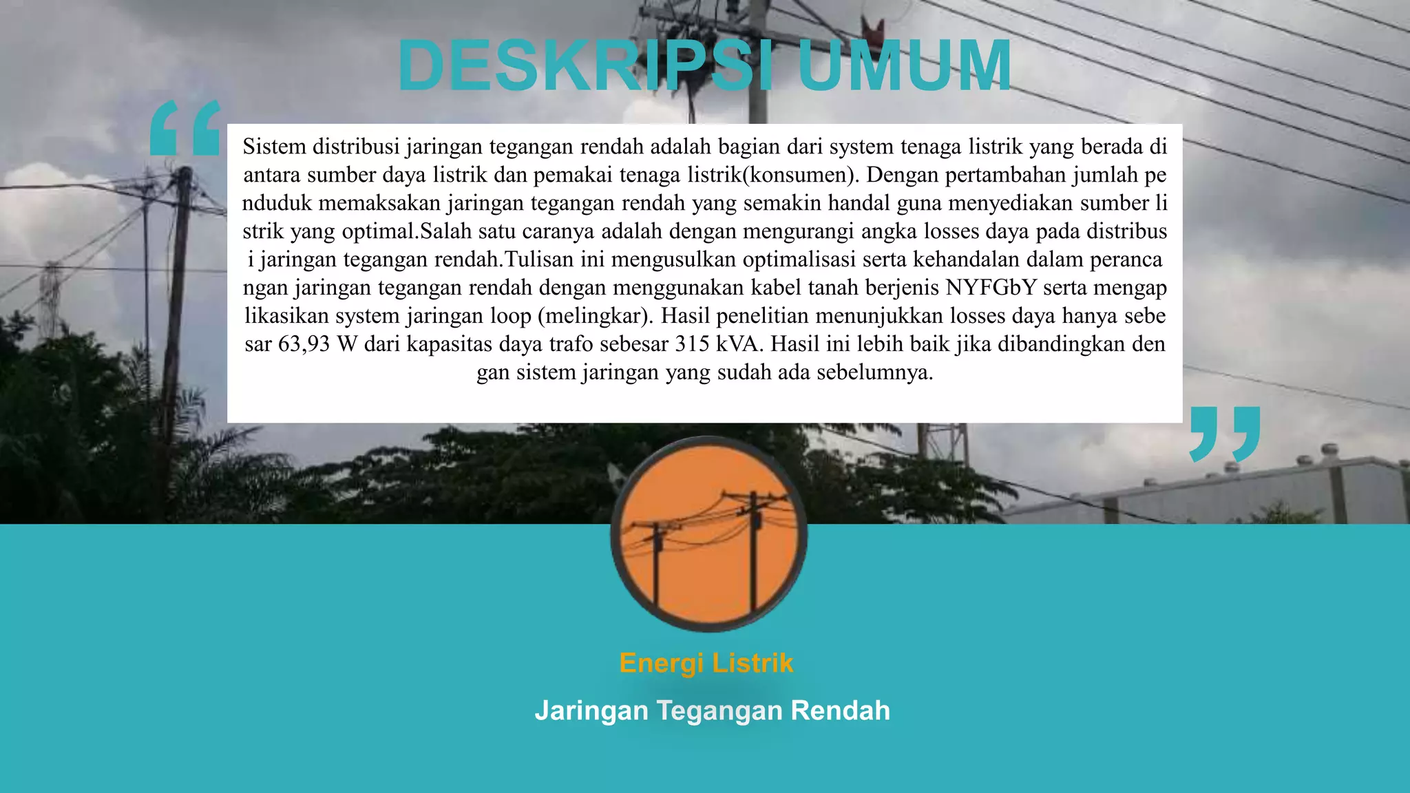 Jaringan Tegangan Rendah | PPTX