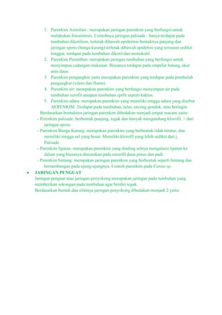 MATERI JARINGAN TUMBUHAN KELAS XI SMA | DOCX