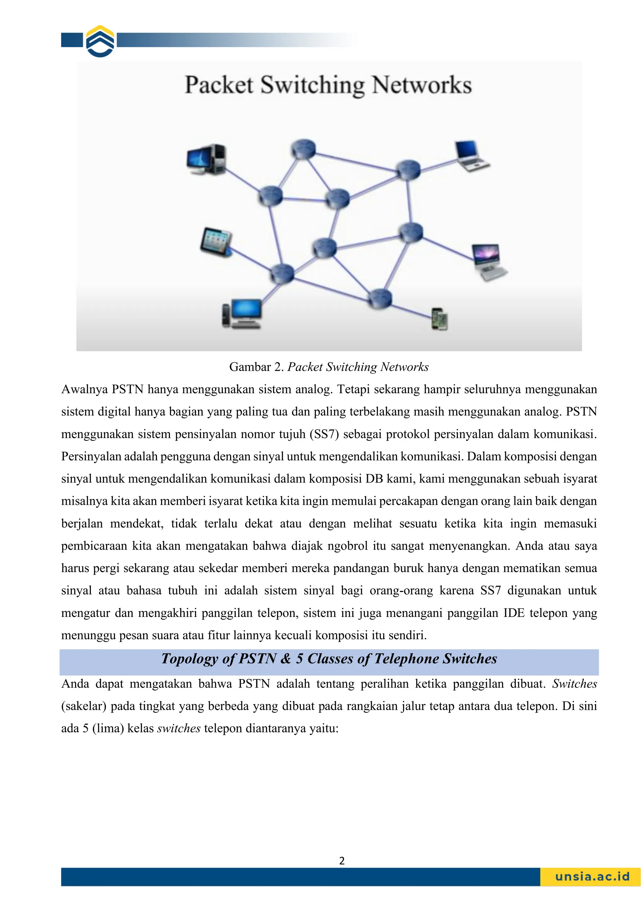 PSTN adalah kumpulan jaringan telepon umum yang saling terhubung di seluruh dunia yang dirancang ...