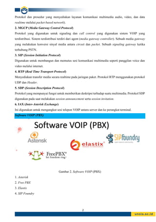 Protokol dan prosedur yang menyediakan layanan komunikasi multimedia audio, video, dan data ...