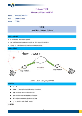 Protokol dan prosedur yang menyediakan layanan komunikasi multimedia audio, video, dan data ...