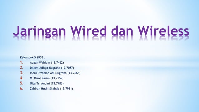 Jaringan wired dan wireless | PPT