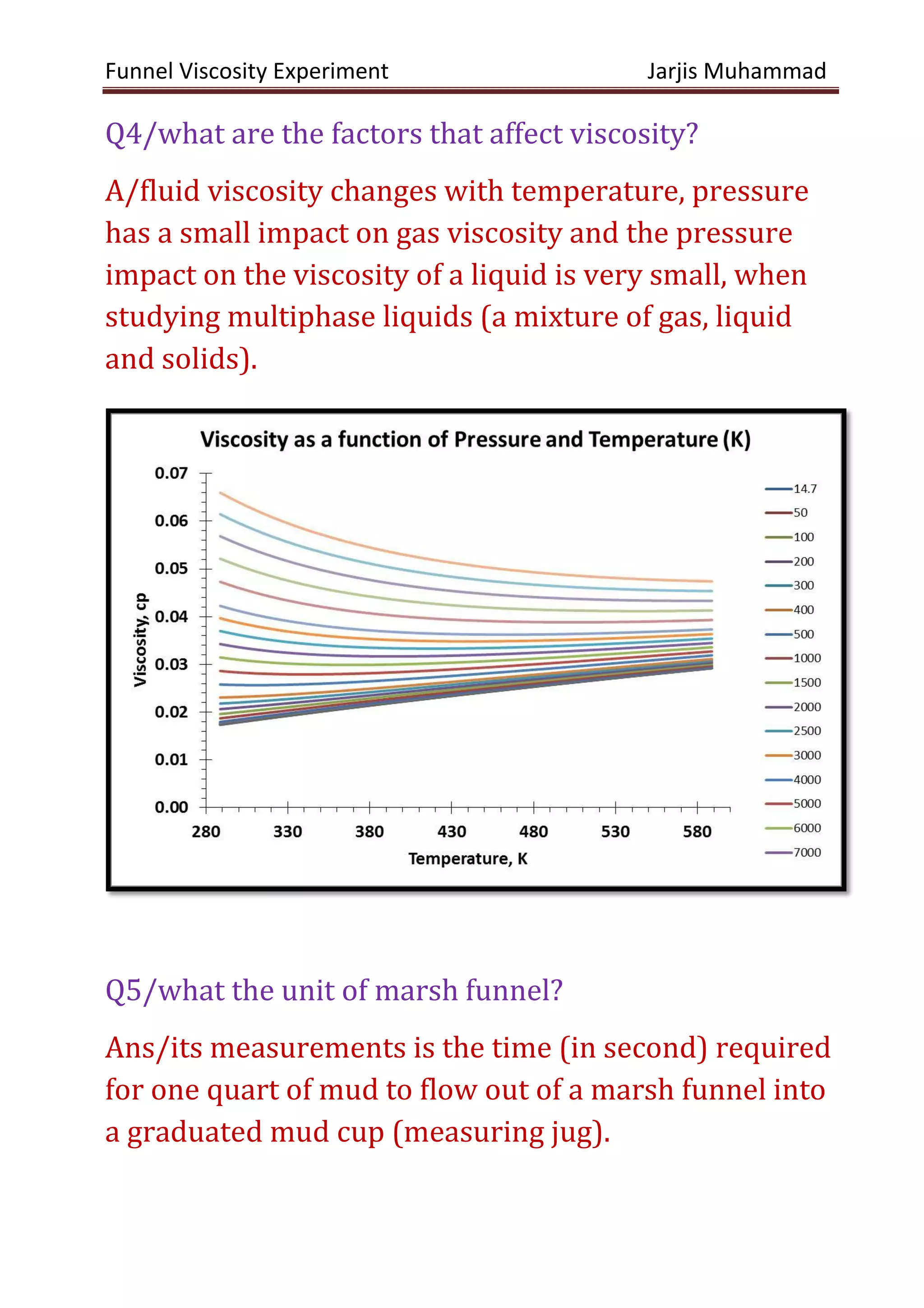 Funnel Viscosity (Marsh Funnel) Exp. | PDF