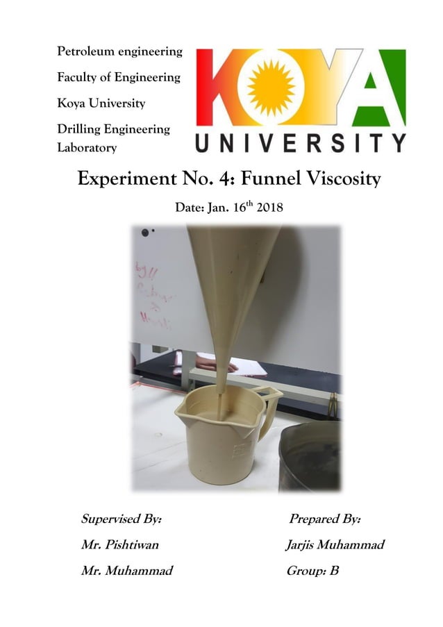 Funnel Viscosity (Marsh Funnel) Exp. | PDF | Physics | Science