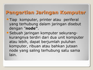 JARINGAN KOMPUTER DASAR | PPT